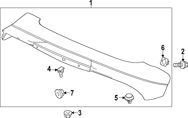 2023-2024 Honda CR-V Spoiler Assembly 74950-3A0-A01ZA | OEM Parts Online
