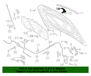 2015-2018 Audi Safety Catch 8U0-823-480-C | Audi USA Parts