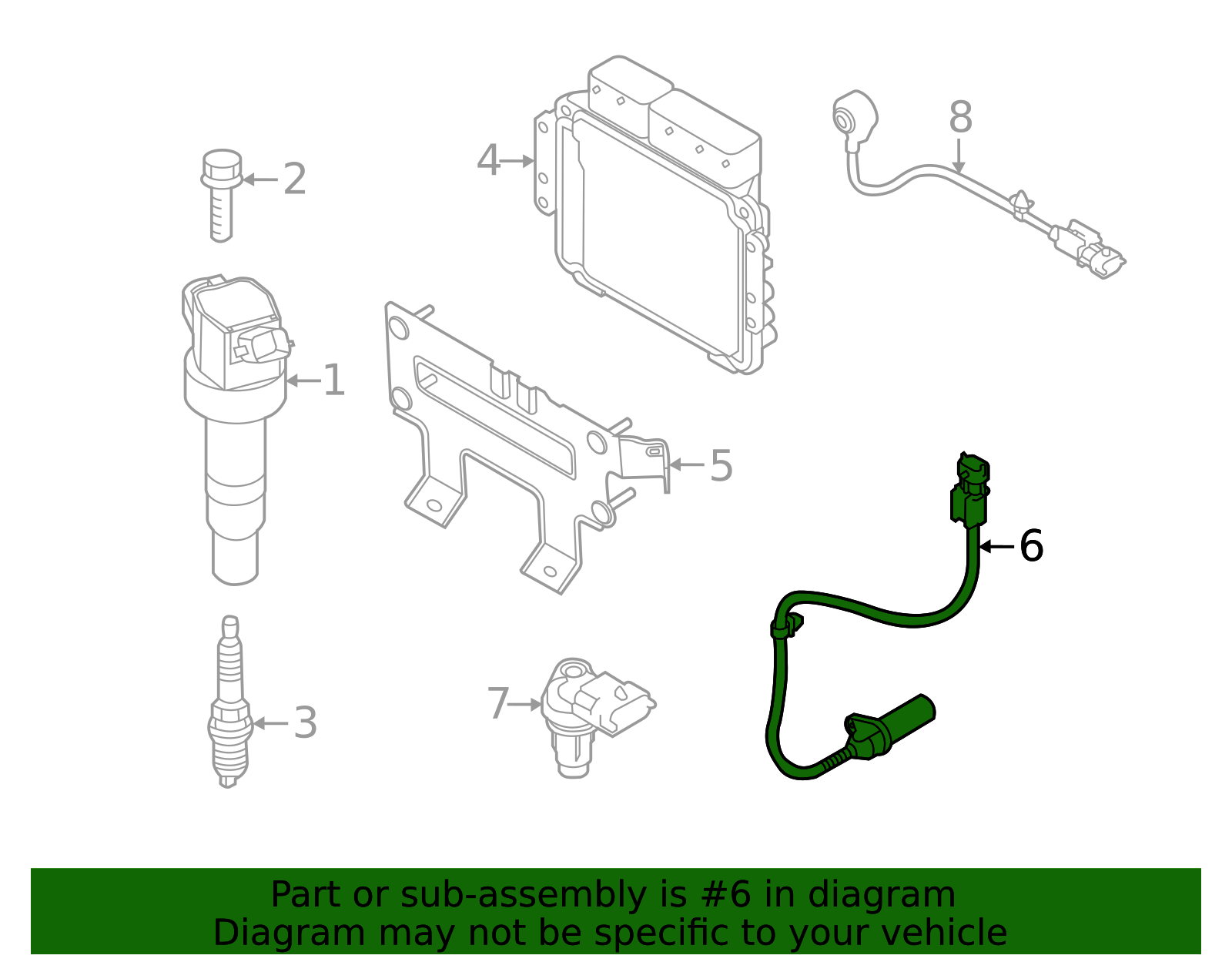 2010-2025 Kia Engine Crankshaft Position Sensor 39180-2B000 | Retail ...