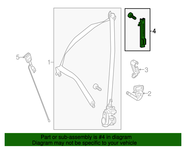 166-860-00-88 - Seat Belt Height Adjuster 2012-2019 Mercedes-Benz ...
