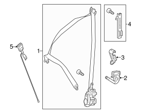 166-860-00-88 - Seat Belt Height Adjuster 2012-2019 Mercedes-Benz ...