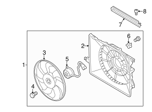 25386-1U100 - Fan Motor 2011-2013 Kia Sorento | Kia.Parts Store