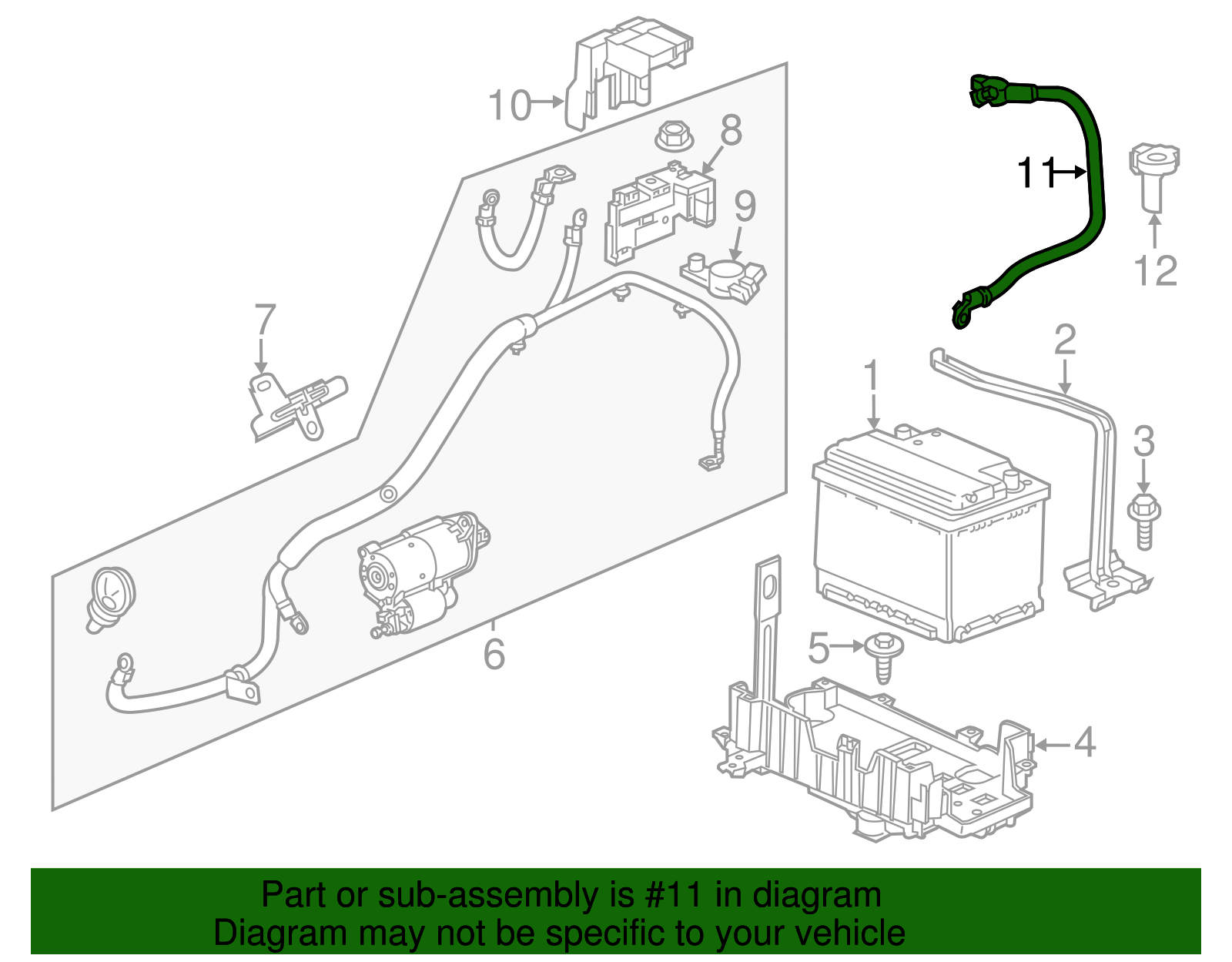 42721828 - 2012-2020 Chevrolet Sonic - Battery Negative Cable | My GM Part