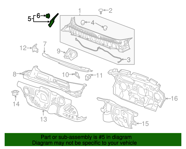2017-2020 Cadillac XT5 Driver Side Air Inlet Grille Panel Extension ...