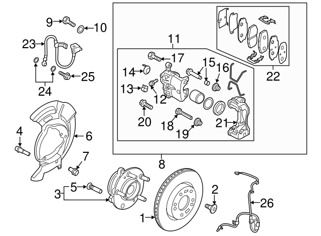 2017-2020 Hyundai Elantra Brake Pads Front 58101-F3A00 | OEM Parts Online