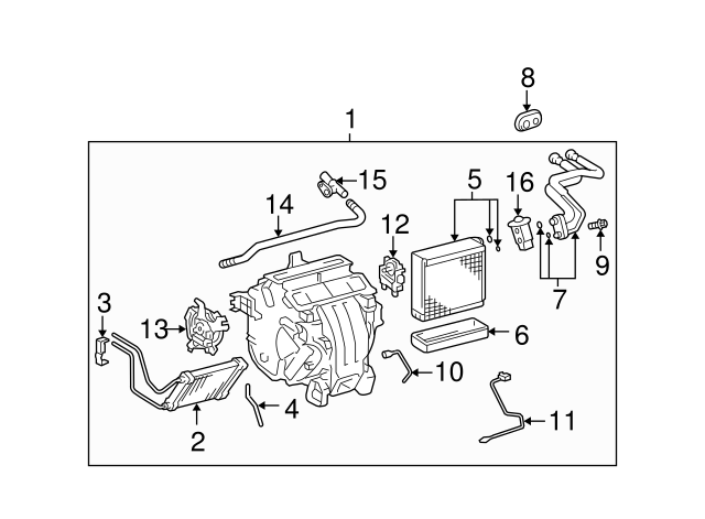 2000-2008 Toyota Evaporator Core 88501-07020 | OEM Parts Online
