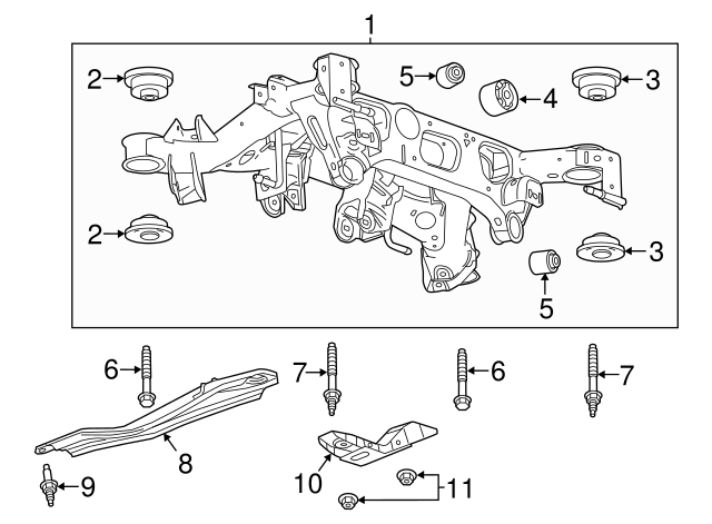 2018-2023 Chevrolet Camaro Rear Suspension Cradle 84495545 ...