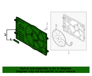 2019 Volkswagen Fan Shroud 5QM-121-205-P | QuirkParts