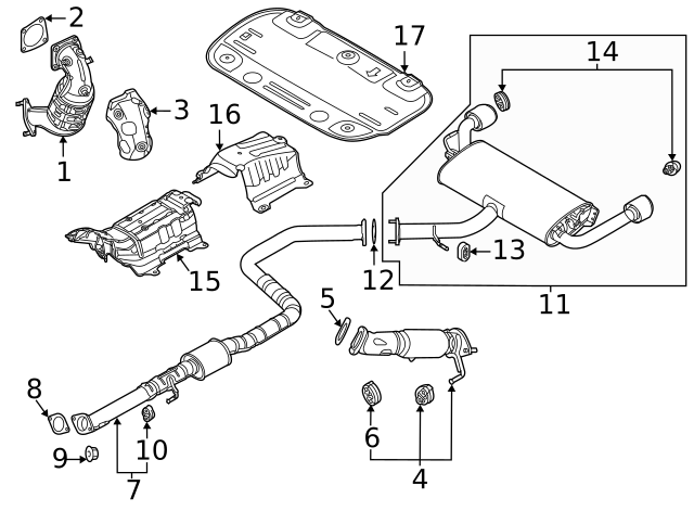 2019-2022 Hyundai Veloster N Rear Muffler 28710-K9101 | OEM Parts Online