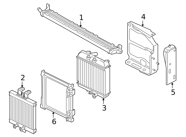 2018-2023 Audi Radiator Mount Bracket 8W0-121-240 | Audi USA Parts