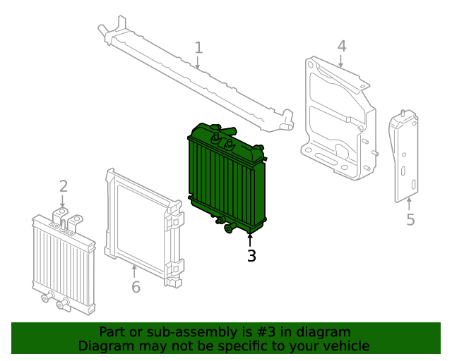 2018-2023 Audi Auxiliary Radiator 8W0-121-212-F | Genuine Audi Parts