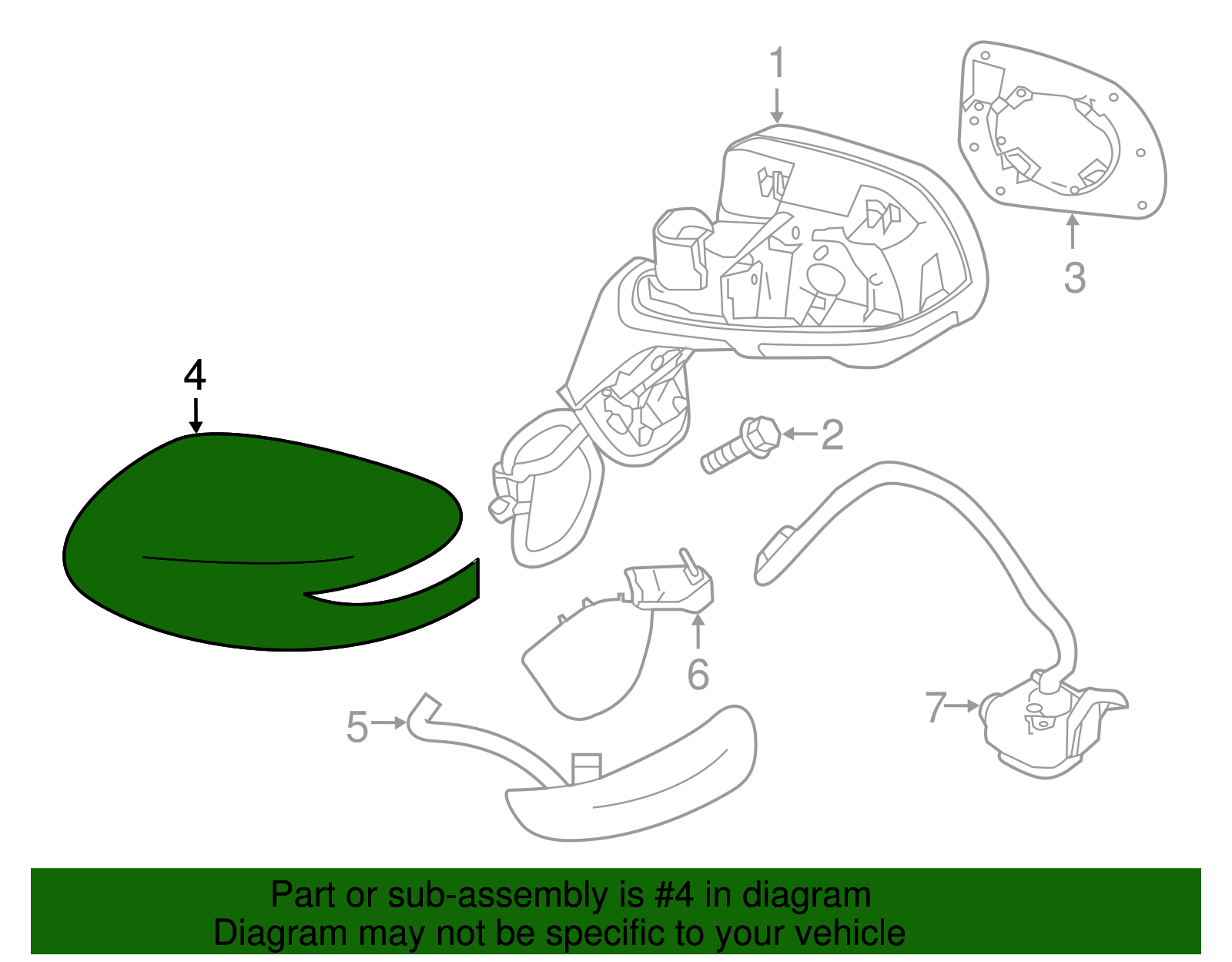 2015-2019 Nissan Mirror Cover 96374-9KK0H | OEM Parts Online