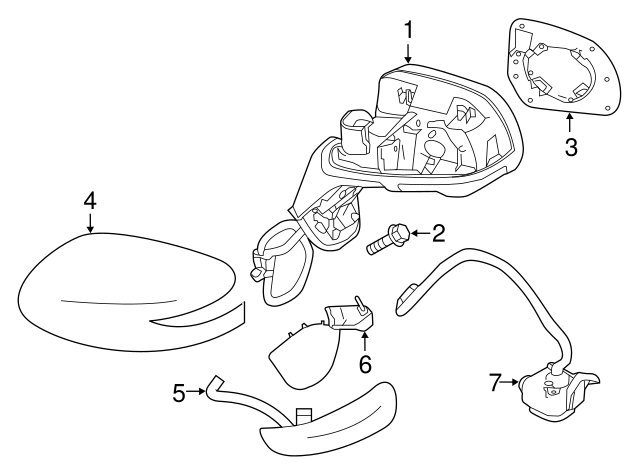 96302-3WC0B - Mirror Assembly 2014 Nissan Versa Note | Nissan Parts ...