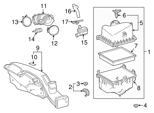 2018 Toyota Camry Vent Tube 17875-25010 | Toyota Parts Center