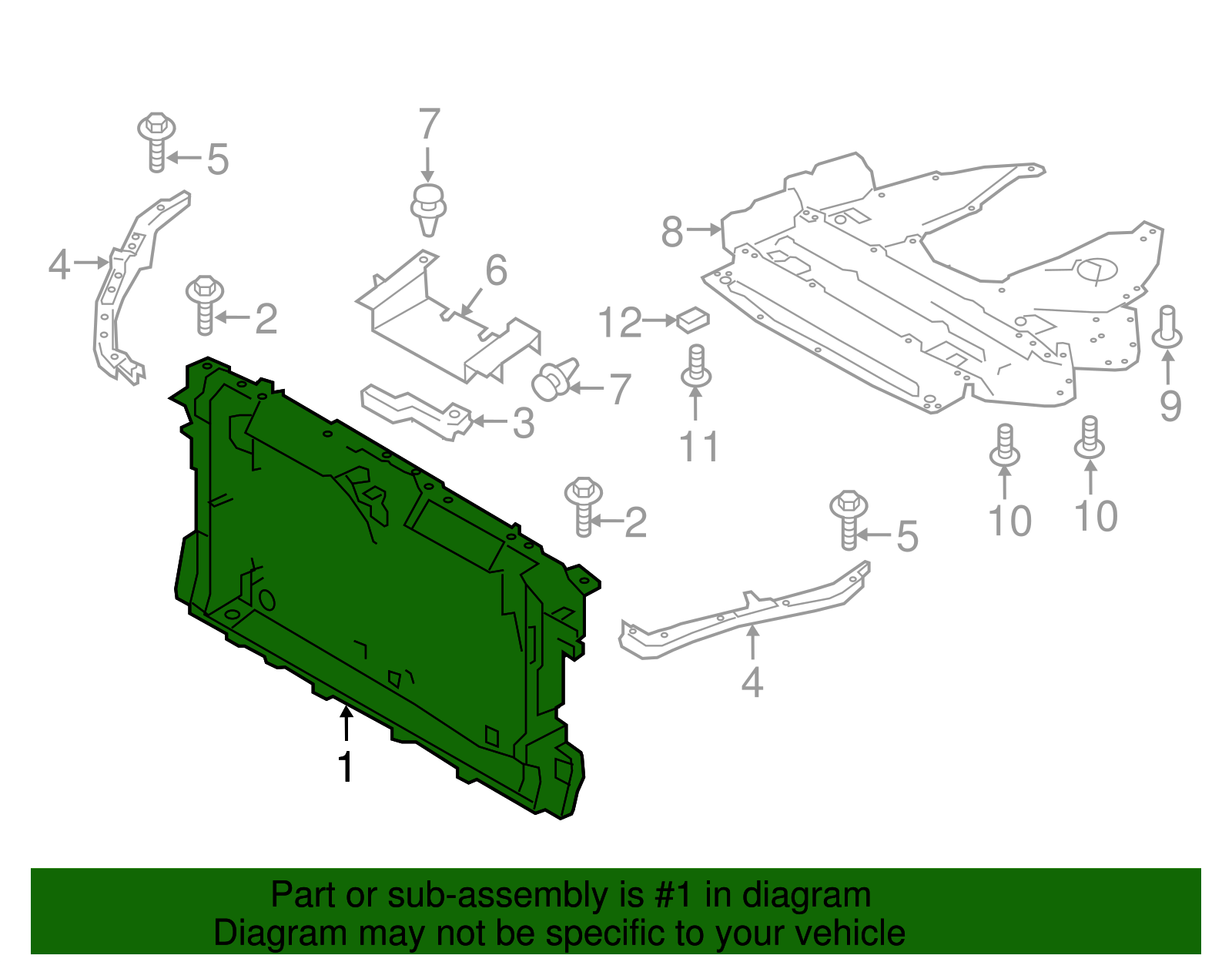 2013-2023 Nissan Radiator Support 62500-3TA0B | Nissan Parts Central