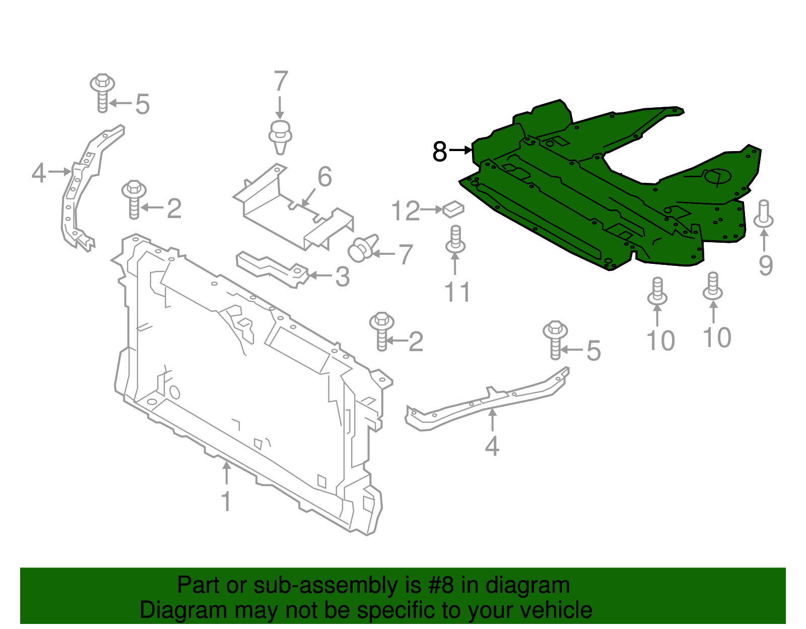 2016-2023 Nissan Under Cover 75890-9HS0A | Nissan Parts Plus