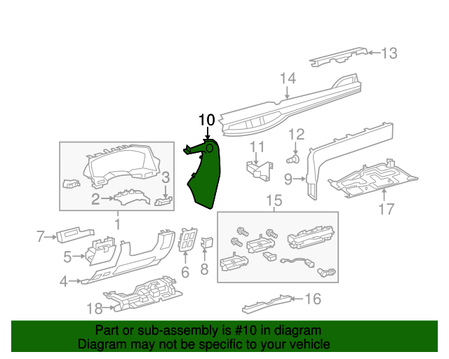 2016-2021 Lexus LX570 Inner Side Panel 55403-60150-A1 | OEM Parts Online