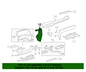 2016-2021 Lexus LX570 Inner Side Panel 55403-60150-A1 | OEM Parts Online