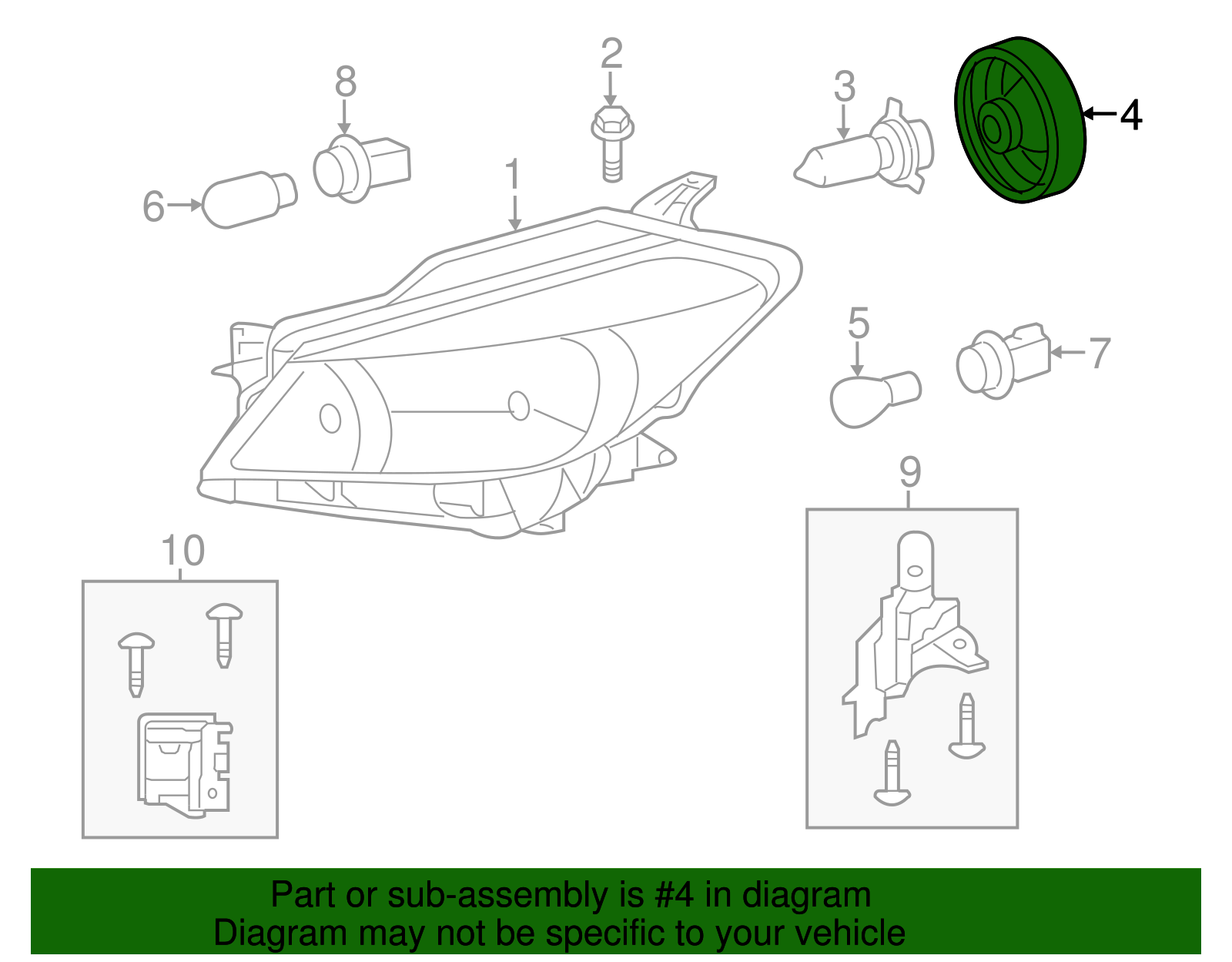 2000-2018 Toyota Headlight Bulb Cap 90075-65002 | Toyota Parts Center