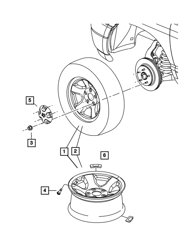 2003-2012 Mopar Wheel, Steel XJ45S4AAA | Mopar eStore