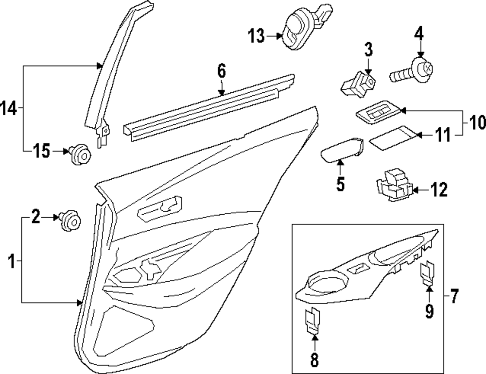 2023-2025 Toyota GR Corolla 2023-2024 Toyota GR Corolla - Door Trim ...