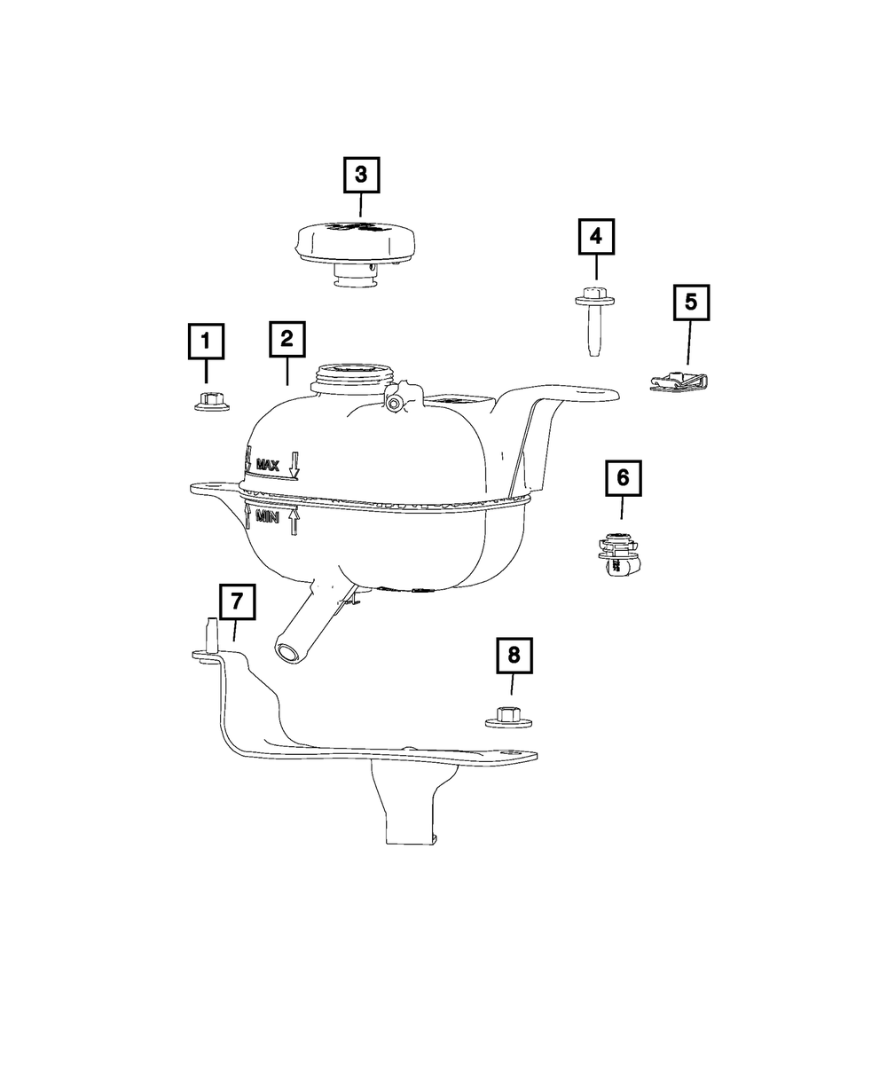 2017-2025 Mopar Coolant Reservoir 68237842AD | TascaParts.com