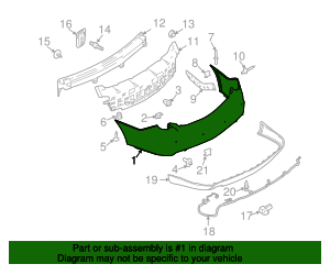 8A5Z-17K835-GAPTM - Bumper Cover 2009-2012 Lincoln MKS | Ford OEM Parts ...
