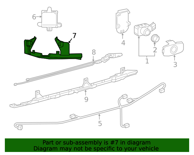 2019-2023 Lexus Liftgate Object Sensor Bracket 88163-06020 ...