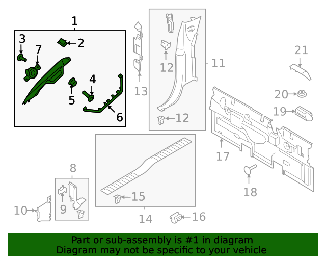 2021-2023 Ford Windshield Pillar Trim ML3Z-1503598-BA | OEM Parts Online