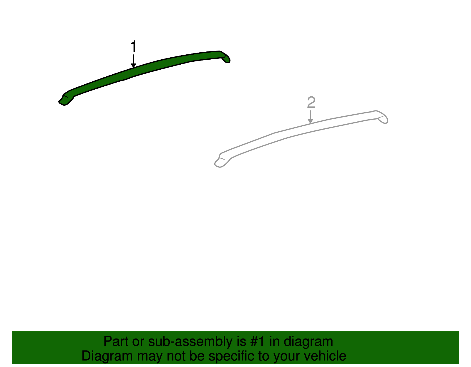 2000-2006 Toyota Tundra Roof Drip Molding (Right) 75551-0C010 | OEM ...