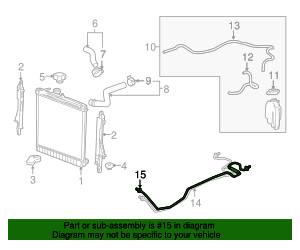 2006-2008 Hummer H3 Automatic Transmission Fluid Cooler Outlet Line ...