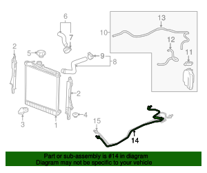 2006-2010 Hummer H3 Automatic Transmission Fluid Cooler Inlet Line ...