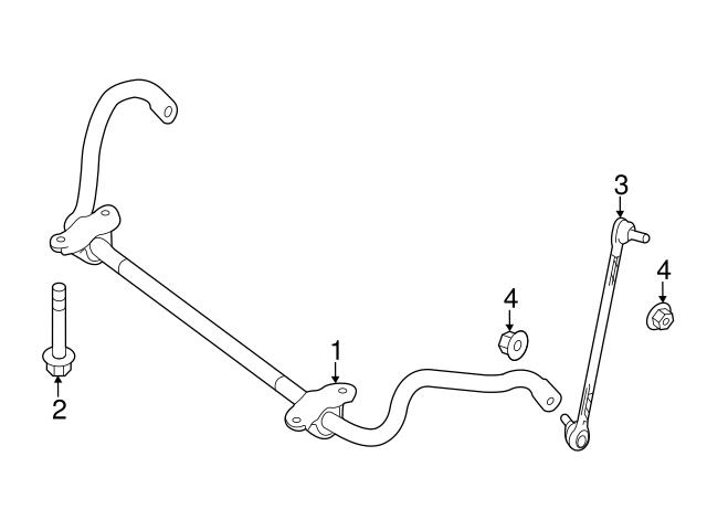 212-323-14-65 - Suspension Stabilizer Bar 2010-2018 Mercedes-Benz ...