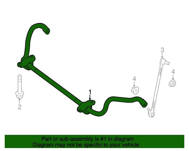 212-323-14-65 - Suspension Stabilizer Bar 2010-2018 Mercedes-Benz ...