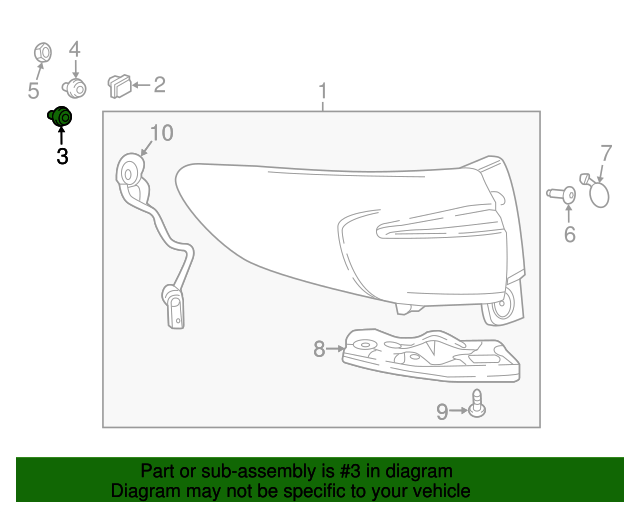 2018-2019 GM Tail Lamp Retainer 11610583 | NewGMParts.com