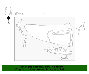 2018-2019 GM Tail Lamp Retainer 11610583 | NewGMParts.com