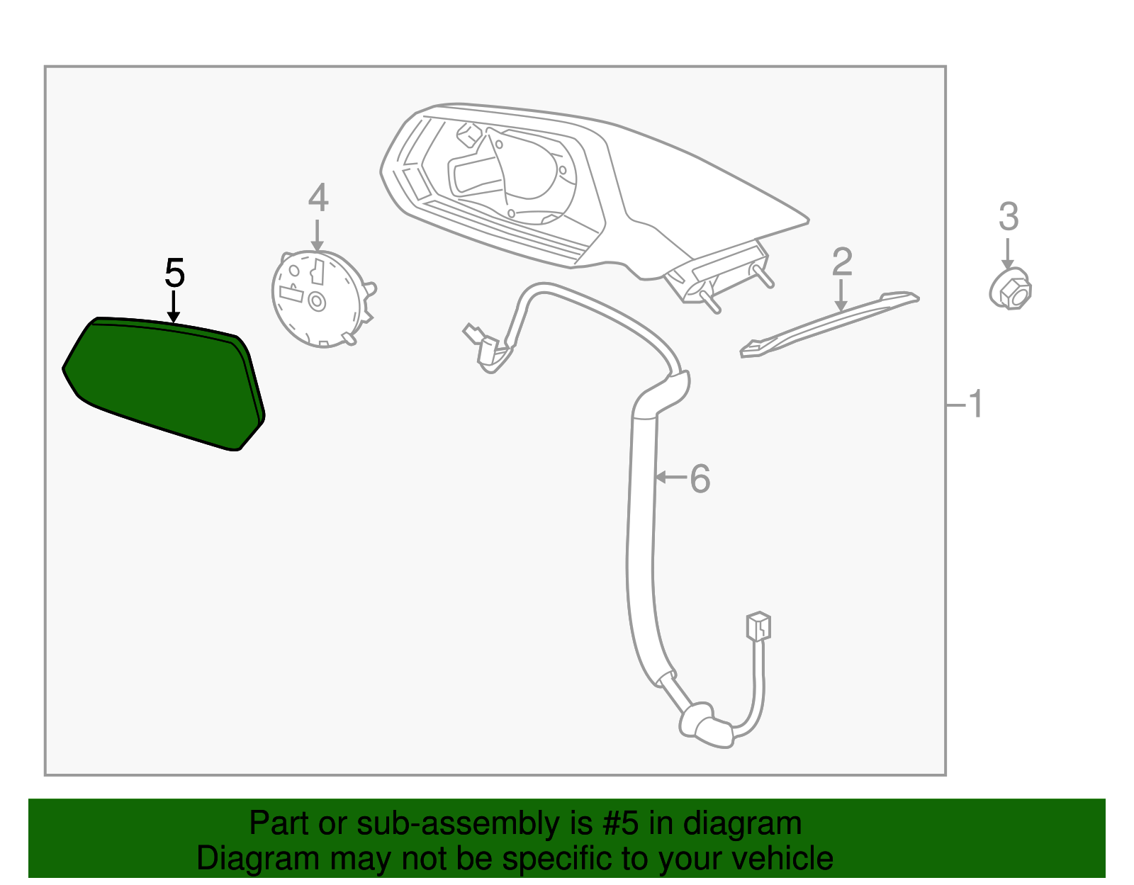 2010-2015 Chevrolet Camaro Driver Side Door Mirror Glass 92235872 ...