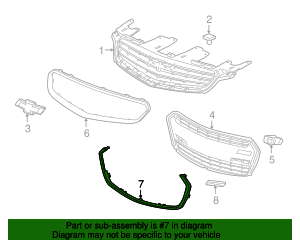 2016-2017 Chevrolet SS Bright Chrome Front Grille Opening Bezel ...