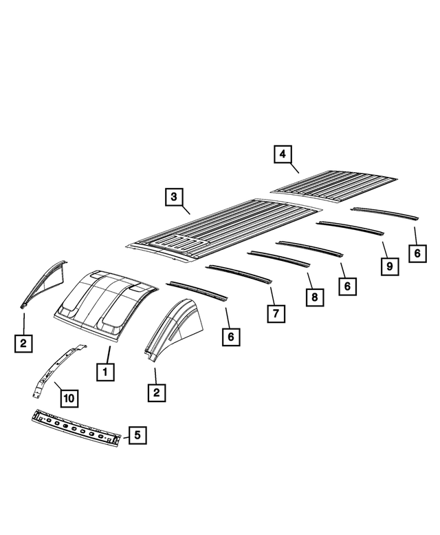 2015-2024 Ram Roof Front Header 68134204AA | Mopar eStore