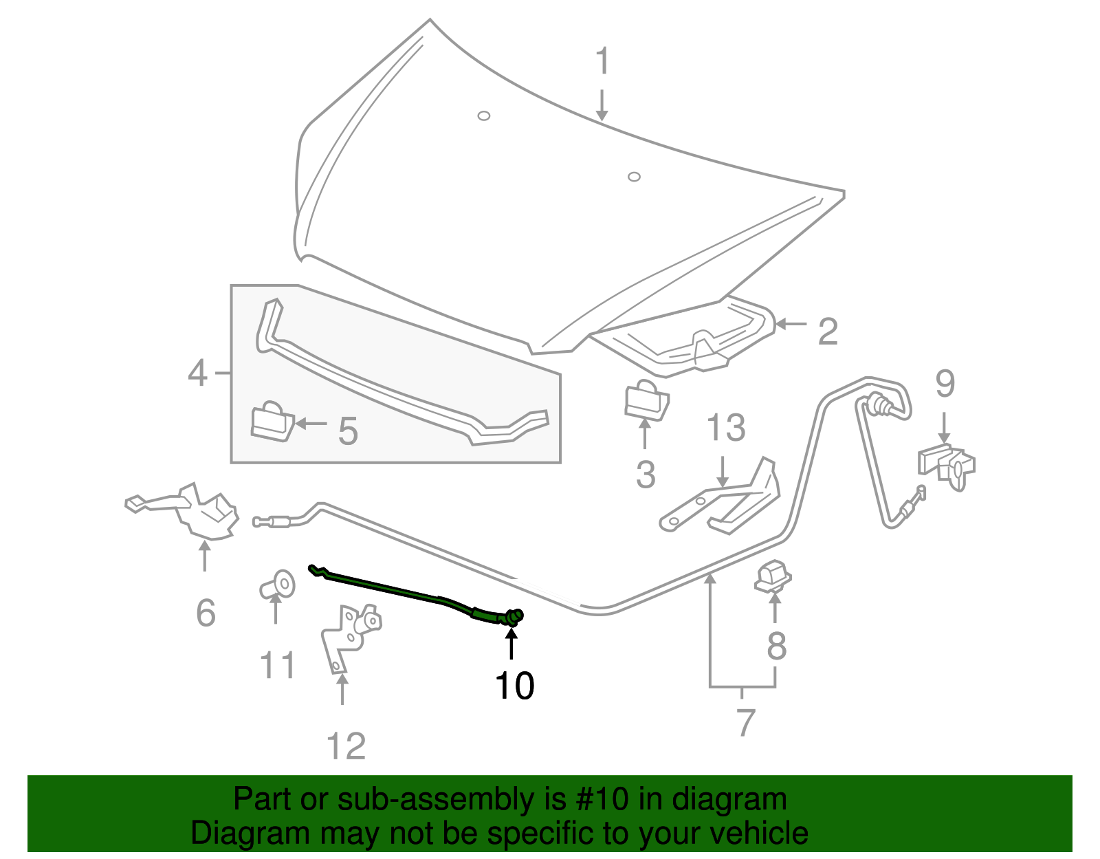 74145-SHJ-A00 - Support Rod 2005-2010 Honda Odyssey | Honda Parts Online