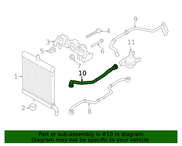 LR123063 - Radiator Coolant Hose 2019-2023 Land Rover | AutoNation Parts