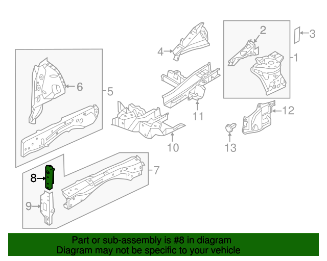 62520-1JA0A - Side Support 2011-2017 Nissan Quest | Nissan Parts ...