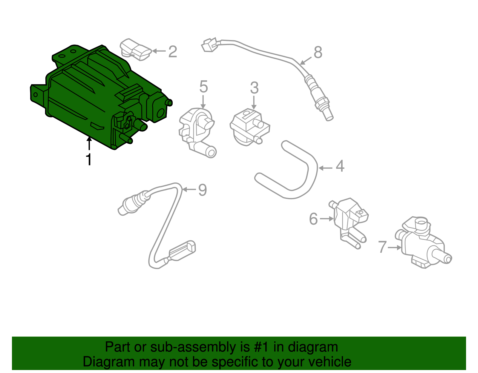 14950-1KC0C - Vapor Canister - 2011-2019 Nissan | Nissan OEM Parts Direct