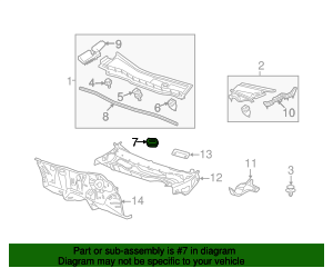 1995-2017 Honda Grommet, Cowl Top 90603-SX0-003 | Honda Parts Online