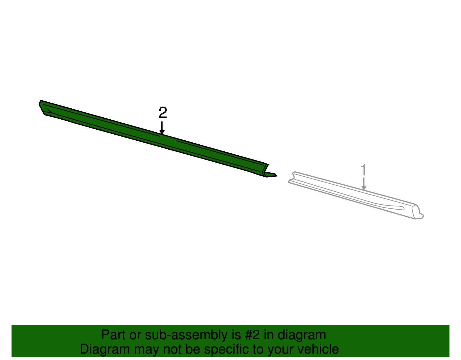 BK3Z-6110176-CC - Rear Rocker Molding 2015-2019 Ford | AutoNation Parts