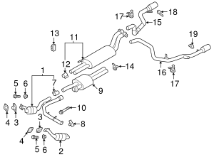 2019-2020 Ford F-150 Rear Muffler KL3Z-5230-B | Miracle Ford Parts
