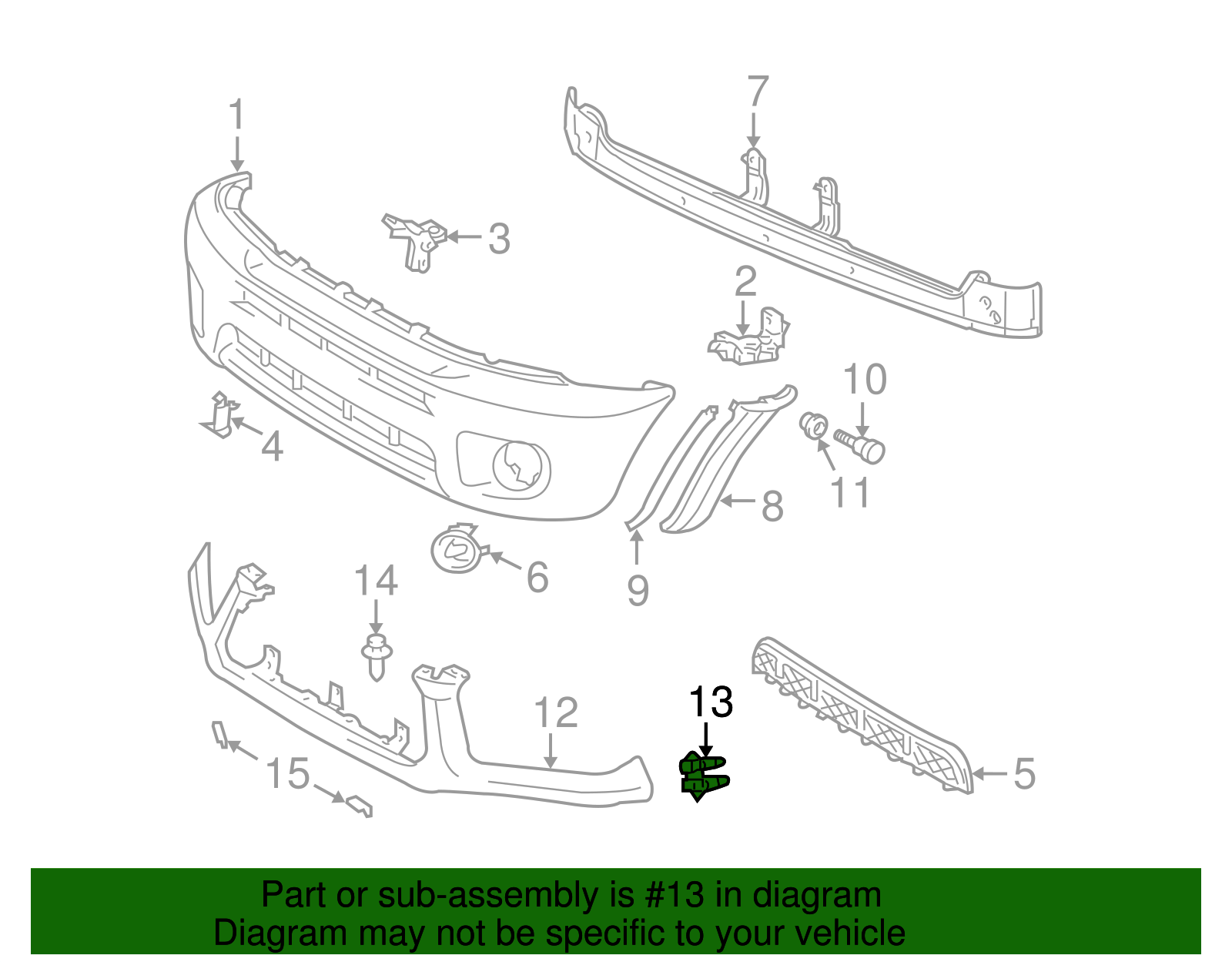 2001-2005 Toyota RAV4 Valance Panel Clip 53145-42010 | Toyota Parts Center