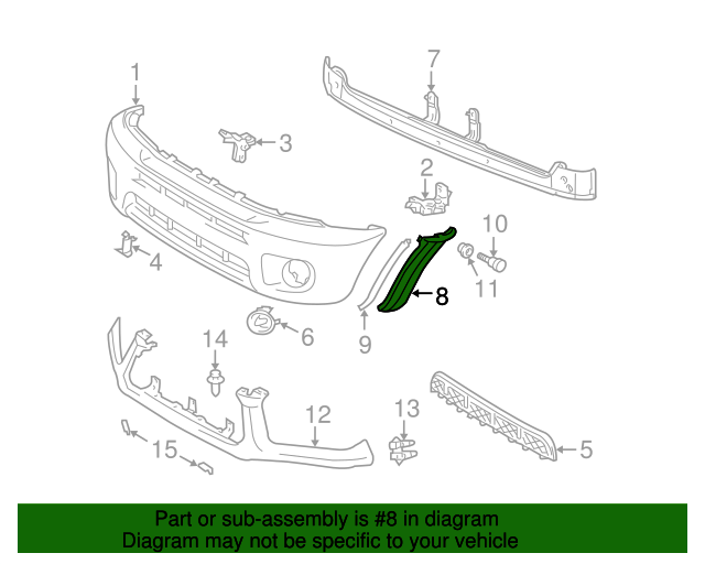 2001-2005 Toyota RAV4 Flare Extension 52112-42040 | Toyota Parts Center