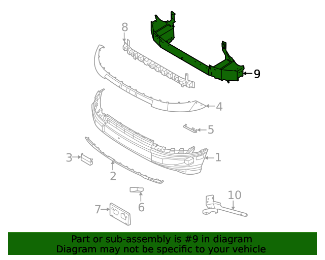 2022-2023 Ford Impact Bar nz6z17757a | TascaParts.com