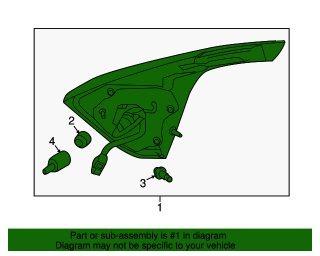 2019-2024 Nissan Murano Backup Lamp Assembly 26545-9UF0B | Nissan Parts ...